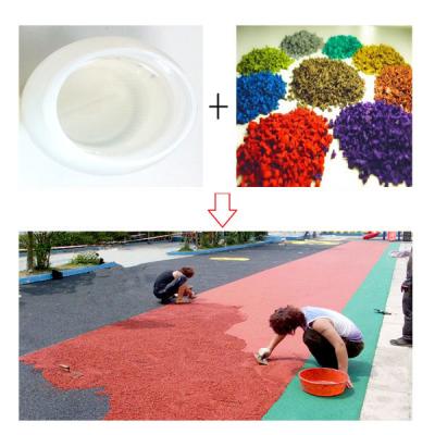 China Clear No Toxic PU Binder Aging Resistant For EPDM Rubber Granule Playground for sale