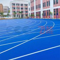 China 7500sqm Prefabricated Running Track For WAF Standard Athletic Field for sale