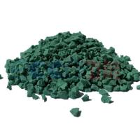 China EPDM Green Color Rubber Granules For Sports Basketball Court Floor WAF Approved for sale