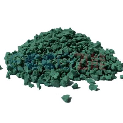 China EPDM Green Color Rubber Granules For Sports Basketball Court Floor WAF Approved for sale