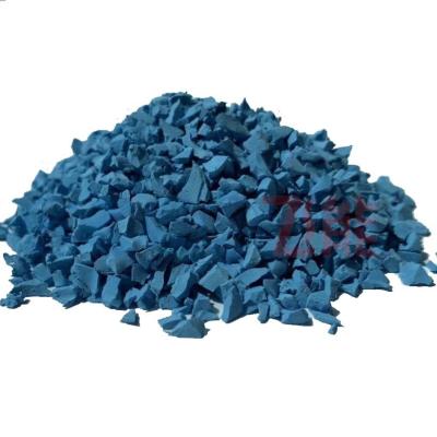 China Sky Blue Color Rubber Granules Safety Indoor EPDM Pellets CE Approved for sale