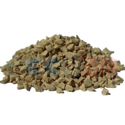 China Beige EPDM Rubber Chip Recycled Rubber Granules Mulch for sale