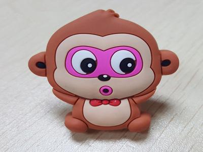 China Animal Monkey Rubber Knobs  Childrens Bedroom Drawer Knobs Soft Plastic Dresser Handles for sale
