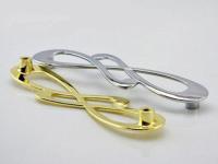 China Zinc Cupboard Handles Furniture Handles And Knobs GL6631 Luxury Gold Plated 128mm Closet Pulls for sale