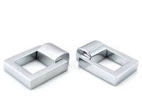 China Classical Square Cabinet Ring Pulls , Single Hole Kitchen Cupboard Ring Pulls Window Pulls for sale