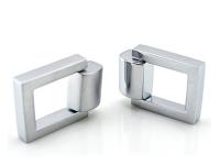 China Classical Square Cabinet Ring Pulls , Single Hole Kitchen Cupboard Ring Pulls Window Pulls for sale