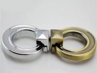 China Classical Antique Bronze Cabinet Ring Pulls , 43mm Dia Zinc Alloy Retro Furniture Handles for sale