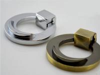 China Classical Antique Bronze Cabinet Ring Pulls , 43mm Dia Zinc Alloy Retro Furniture Handles for sale