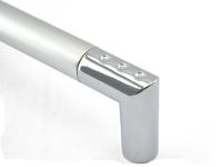 China 128mm Aluminum Kitchen Cupboard , Zinc Silver Refrigerator Door Pulls Simple Modern Dresser Knobs for sale