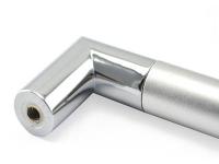 China 128mm Aluminum Kitchen Cupboard , Zinc Silver Refrigerator Door Pulls Simple Modern Dresser Knobs for sale