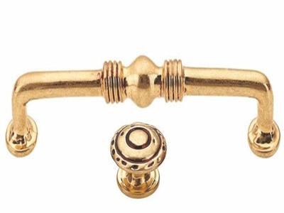 China Retro Gold Kitchen Cupboard Door Handles Zinc Bathroom Glass Door Pulls for sale