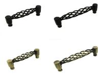 China Birdcage Black Kitchen Cabinet Handles And Knobs 96mm Antique Brass Furniture Hardware for sale