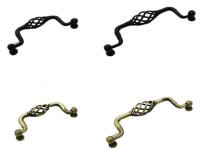 China Birdcage Black Kitchen Cabinet Handles And Knobs 96mm Antique Brass Furniture Hardware for sale