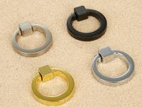 China Gold Retro Ring Pulls chrome  Doo Handles Black Simple  Furniture  Hardware Fittings for sale