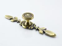 China 125mm Copper Kitchen Cupboard Door Handles Cabinet Door Pulls European Pastoral Style for sale