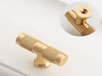 China North Europe Design Knurled drawer knob and handles Factory Price Top quality plated Gold Cabinet Handle for sale