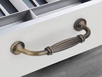 China Anti Copper Arched kitchen cabinet Handles And Knobs Roma Design Zinc Furniture Fittings Accessories for sale