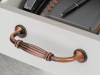 China Anti Copper Arched kitchen cabinet Handles And Knobs Roma Design Zinc Furniture Fittings Accessories for sale
