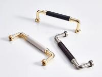 China Antique Bronze Zinc Leather Drawer Pull Kitchen Cabinet  Handles Office Desk/ Dresser Handles for sale