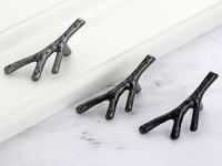 China Wardrobe North European forest  Drawer Handles And Knobs 96mm Black Dresser Pulls Grey Furniture Handles for sale