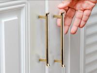 China cupboard North European forest  Drawer Handles And Knobs 96mm Black Dresser Pulls salt spray test for sale