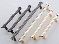 China cupboard North European forest  Drawer Handles And Knobs 96mm Black Dresser Pulls salt spray test for sale