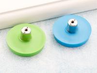 China Soft Plastic Knobs Kids Bedroom Dresser  Knobs  Closet Pulls Butterfly / Blue Round pull PVC Dresser Knob for sale