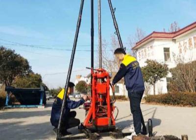 China 50m Portable Hydraulic Water Well Drilling Machine Vertical Spindle Speed 70-650 for sale