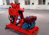 China Rock Core Soil Sample Drill Rig 100 Meter Red Color for sale