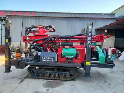 China Large Horsepower 180m Rubber Crawler Portable Water Well Drilling Rig Equipment for sale