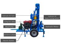 China 100m Water Well Drilling Rig Machine With BW 160 Mud Pump Customized Hole Diameter for sale