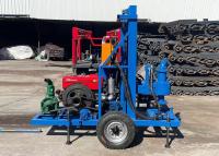 China Trailer Mounted Water Well Drilling Rig With 50mm Drilling Rod For 150M Depths for sale