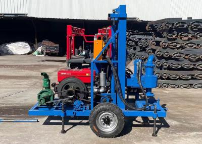 China Trailer Mounted Water Well Drilling Rig With 50mm Drilling Rod For 150M Depths for sale