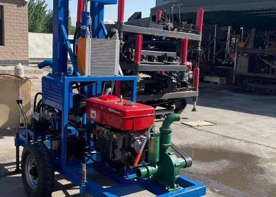 China Portable Water Well Drilling Rig for 150m Drilling Depth and 50mm Drill Pipe Diameter for sale
