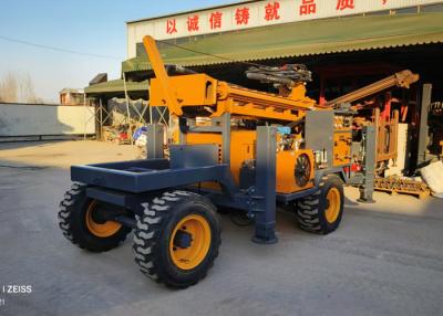 China 200Meters Depth Pressure Trailer Mounted Drill Rig For Water Well Drilling for sale