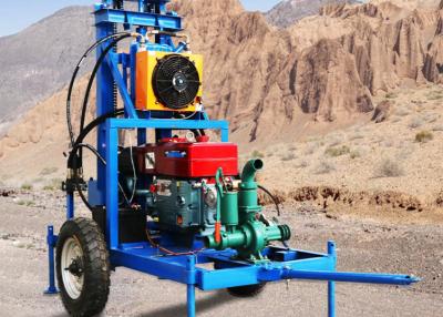 China Wheeled Household 150 Meter Trailer Type Water Well Drilling Rig Used For Farmland Irrigation for sale