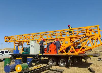 China Diesel Engine 1200m Deep Grinding Disc Water Well Drilling Rig With Core Pump for sale