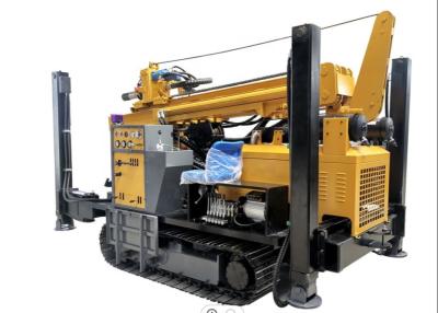 China Crawler 300m Hydraulic Water Well Drilling Rig Machine With Air Compressor Mud Pump for sale