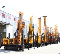 China Hydraulic 180 Meters Pneumatic 77kw Crawler Mounted Drill Rig For Deep Underground Water Borehole for sale
