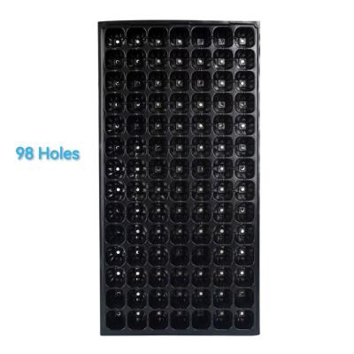 China Lightweight Pet Rice 98 Cell Seed Tray Plastic Seed Germination Tray For Farm for sale
