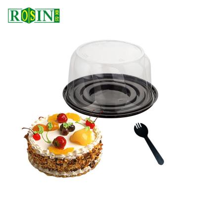 China 6 Inch Round Plastic Bakery Packaging Cheese Birthday With Clear Lid for sale