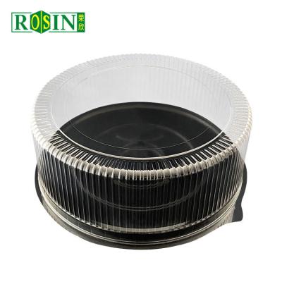 China Disposable PET Round 12 Inch Cake Container Customizable With Clear Lid for sale