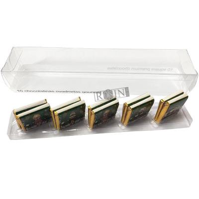 China Thermoformed PET Chocolate Plastic Packaging Transparent With 5 Compartments for sale
