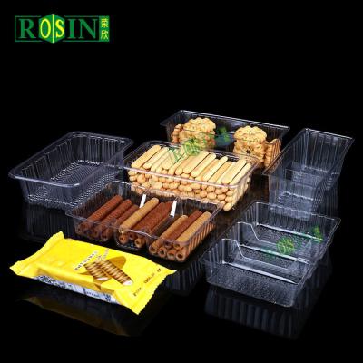 China Transparent Plastic Biscuit Packing Tray Disposable Thermoformed PET for sale