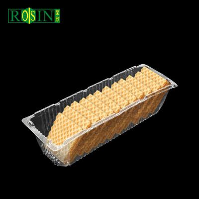 China Customized Transparent PET Plastic Cookie Tray Rectangular Light Weight for sale