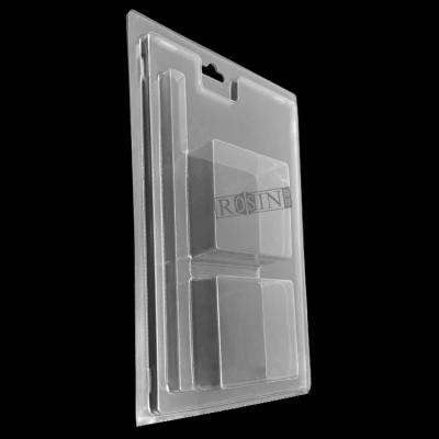 China Custom Clear Blister Transparent Food Packaging Blister Box Candy Clamshell Blister With Paper Card for sale