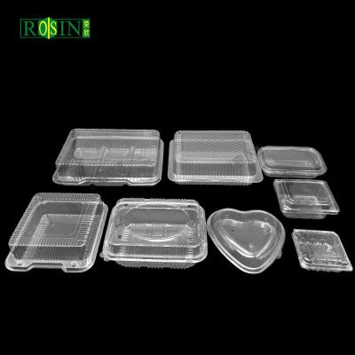 China Customized Recycled Heart Shaped Strawberry Gift Golden / Clear Packaging Boxes For Strawberries Plastic Strawberry Tray With Lid for sale
