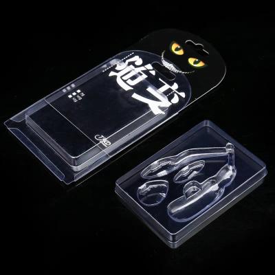 China Customized Disposable Blister Packaging Blister Slide Card Packaging Three Fold Blister Card Packaging for sale