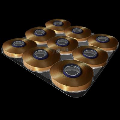 China Customized Disposable Plastic Transparent 9 Holes Yarn Wrapped Tray for sale