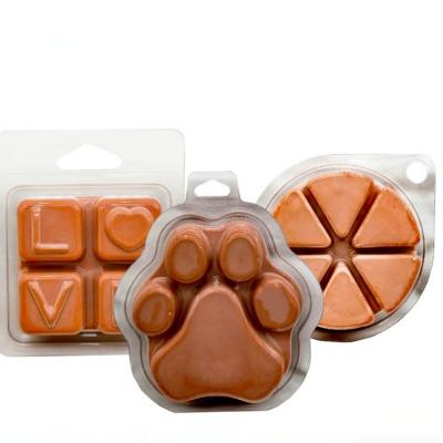 China Custom Clear Plastic Wax Melt Blister Packaging Clamshell Packaging For Candle Wax Blister Candle Box With Hanger for sale
